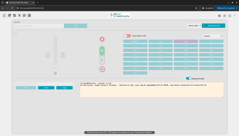 Getting started with DCC-EX (Digital Command Control toolkit)